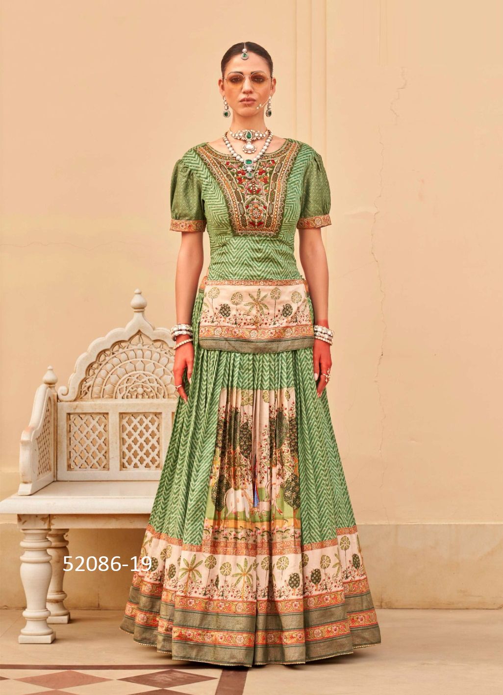 SHIV PARWATI - CATALOG # 52086 (SET OF 4 READYMADE LEHENGAS) MADE IN ...