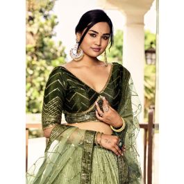 KIMAYA - CATALOG # 51595 (SET OF 6 LEHENGAS (SEMI-STITCHED)) MADE IN ...